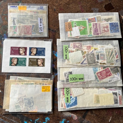 Beautiful Worldwide Stamp Collection Lots in 50 Stamps-off Paper ...