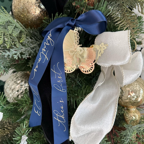 Luxury Personalized Ribbon Name Tags, Name Place Cards Weddings, Wine ...