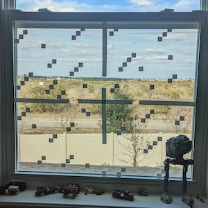 Pixelized Window Decals Minecraft Style Video Game Vinyl Stickers Boys ...