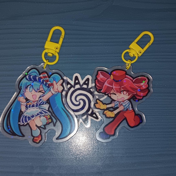 Vocaloid Mesmerizer Miku & Teto 2.5" Holo Acrylic Keychains - Etsy