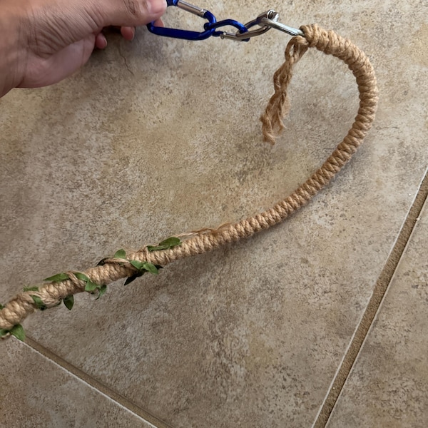 Sisal Rope Perch, Natural Rope Bird Perch With Suction Cups, Flexible ...