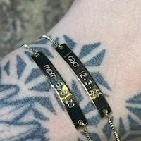 Custom Gold, Silver, Rose Gold Adjustable Bracelet, Personalized Roman ...