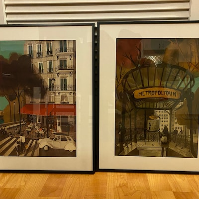 Paris Metro of Paris Art Nouveau Illustration Print A3 - Etsy UK