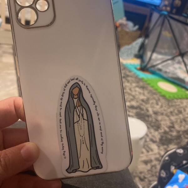 Our Lady of Fatima Sticker, Catholic Vinyl Sticker, Laptop Sticker, Die ...