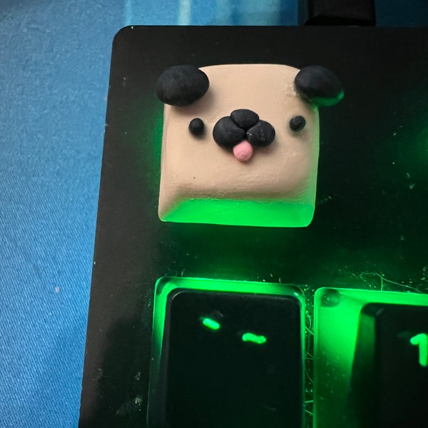Pug Keycap | Cute Handmade Artisan Keycaps - Etsy