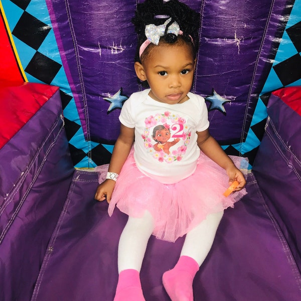 Baby Princess Moana Hawaiian Pink 2nd Second Birthday Shirt Tutu Tee ...