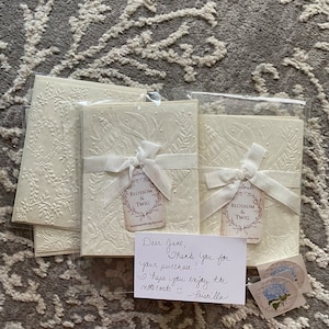 Embossed Note Cards, Vintage Style Note Cards, Note Card Set With ...