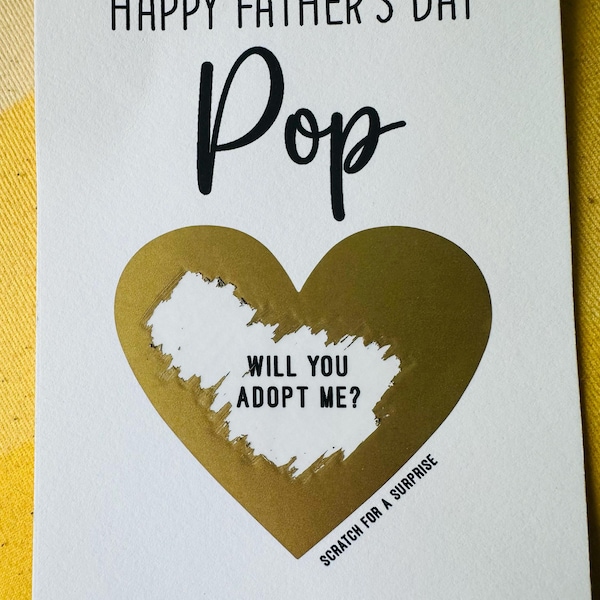 Personalized Father's Day Scratch off Card, Father's Day Surprise, Gift ...