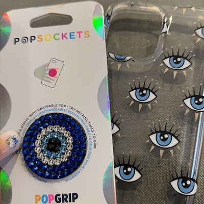 Alpha Bling White Pop up Phone Grip/phone Stand Made With 12ss - Etsy