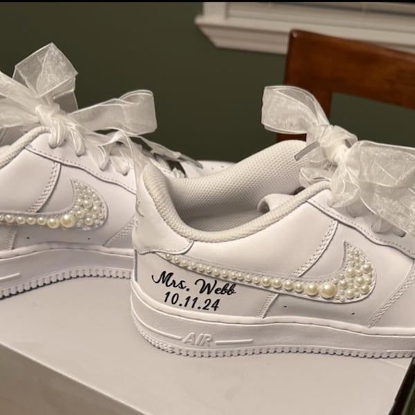 Authentic Air Force 1 Custom Blinged Out, Wedding Sneaker, Birthday ...