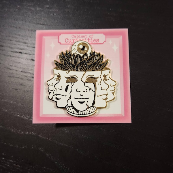 Crystallization Enamel Pin, Kawaii Anime Girl Lapel Pin, Cute Trippy ...