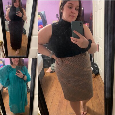 1980s Haband for Her Floral Polyester Short Sleeve Blouse. Fits up to ...