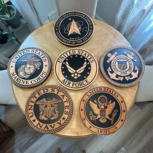 U.S. Marine Corps EGA Wood Carved Plaque, Veteran Wall Art , Marines ...