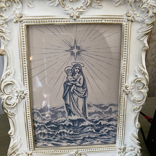 Stella Maris Art Print: Star of the Sea, Marian Poster - Etsy
