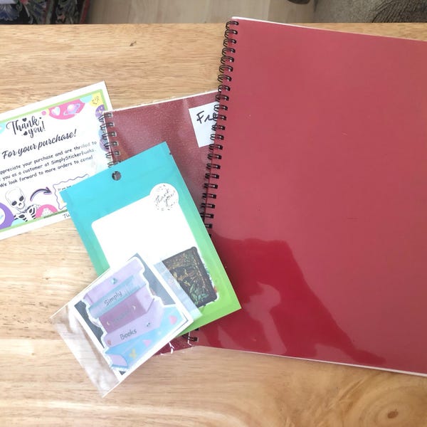 Reusable Sticker Book | A5 Spiral Bound Glitter Cardstock Cover Sticker ...