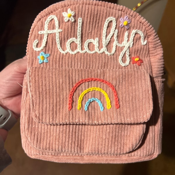 Personalized Kids Mini Backpack: Handcrafted Custom Name Bag - Etsy