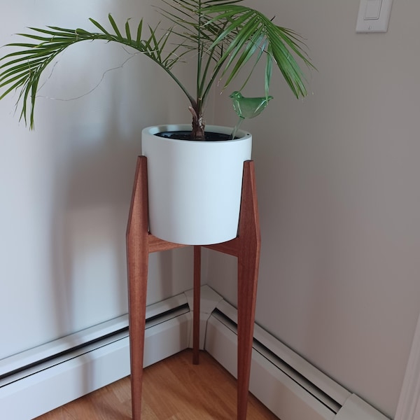 Three Tier Plant Stand, Maple, Mid-century Modern, Solid Hardwood - Etsy