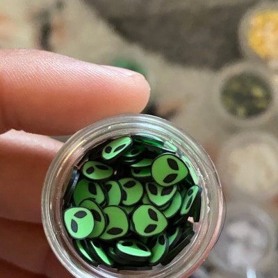 Alien Polymer Clay Slices, Nail Art Slices, Faux Sprinkles, UFO ...