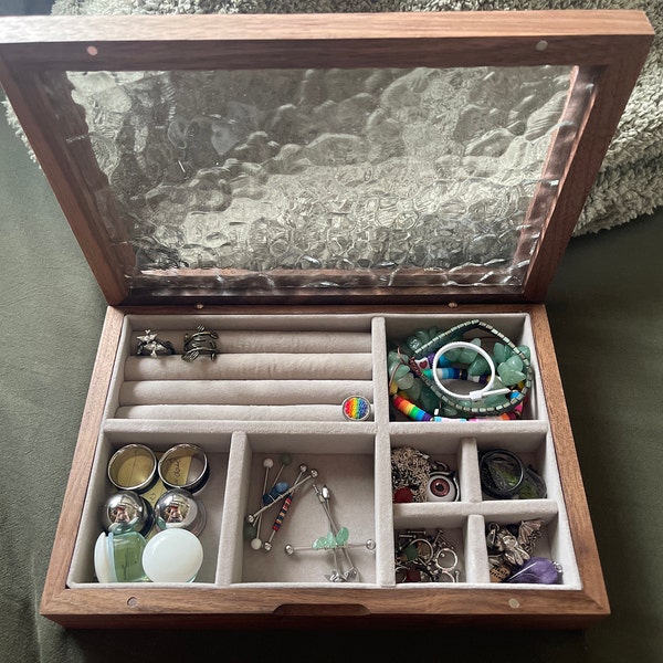 Handmade Wooden Cable Management Box Walnut Cable Storage Box Charger ...