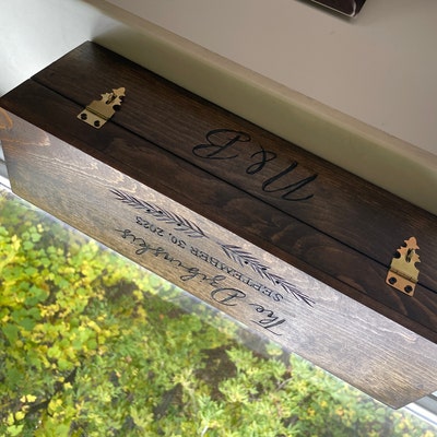 Custom Wedding Wine Box Personalized Wooden Ceremony, Love Letter, Vow ...