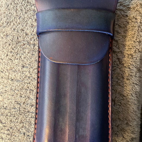 3 Pocket Full Grain Leather Cigar Wallet With Leather Strap Closure - Etsy