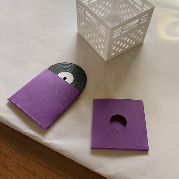 Mini Vinyl Record and Sleeve Template | for Minis, Dollhouse, Party ...