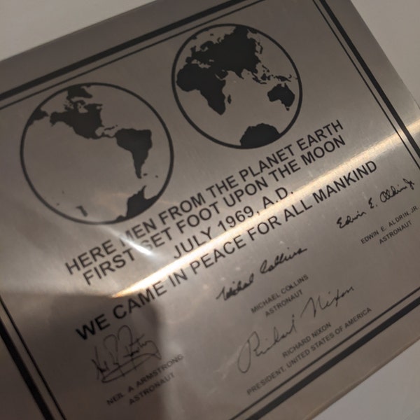 Pioneer Plaque 10/11 METAL Space Probe NASA - With Engraved Explanation ...