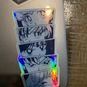 Anime Holographic Sticker - Etsy