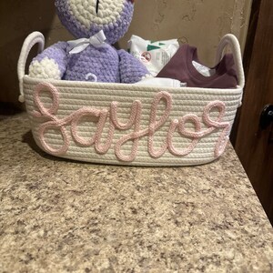 Personalized Basket, Monogrammed Basket, Custom Name Basket, Monogram ...