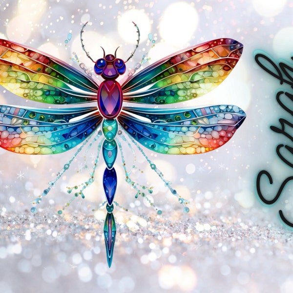 100 Dragonfly Clip Art: Stained Glass & Watercolor PNG (commercial Use ...