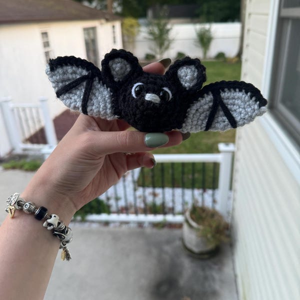 No Sew Bat Crochet Pattern (no Sew Halloween Crochet Pattern, Halloween ...