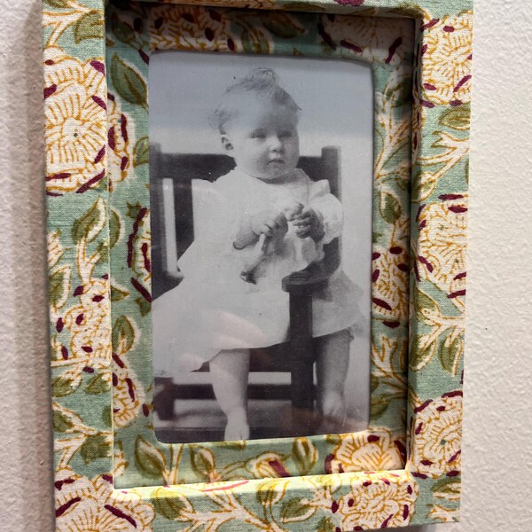 Made-to-order 5x7 (matted to 4x6) Block Print Fabric-wrapped Picture ...