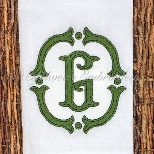 DIGITAL Applique Embroidery Design, the Jane Monogram Frame and Font ...