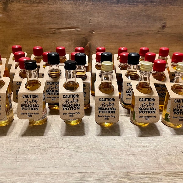 Caution Baby Making Potion (RECTANGLE Tags) 1.5" X 3" With 1" Hanging ...