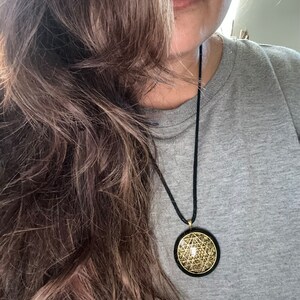 Orgone Pendant Necklace Silver Tree of Life Pentacle, Black Tourmaline ...