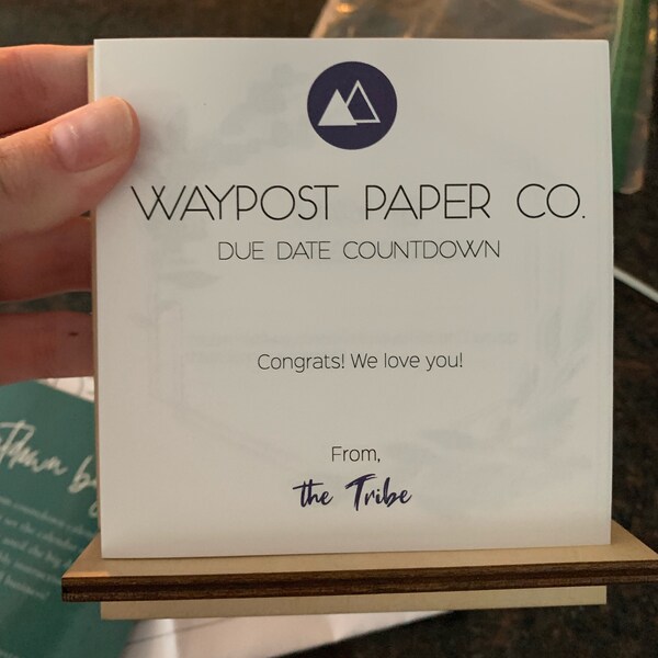 Custom Due Date Baby Countdown Calendar | Pregnancy Gift for Expecting ...