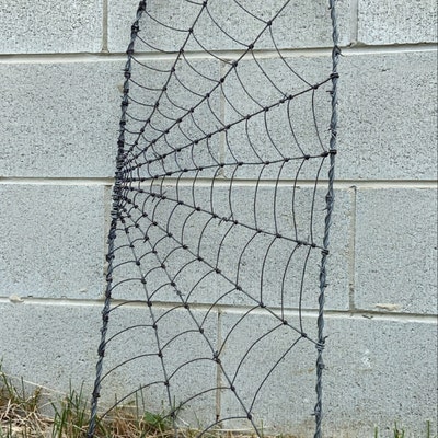Beautiful Barbed Wire Spider Web Garden Trellis - Etsy