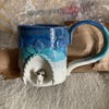Napping Cat Mug, Made to Order, One of a Kind, Handmade Pottery, Animal ...