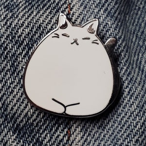 Fat Cat Enamel Pin - Etsy