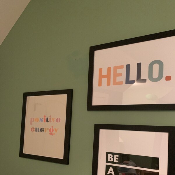 Hello Prints, Large Poster, Printable Wall Art, Horizontal, Greeting ...