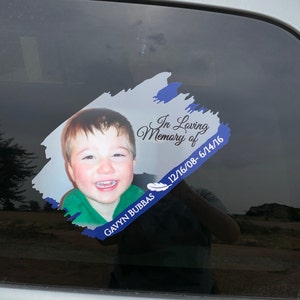 Loss of Loved One Memorial Car Sticker in Loving Memory Personalized ...