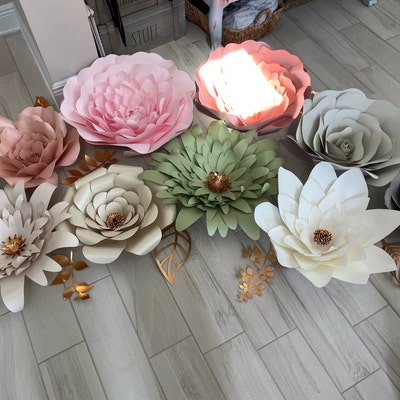 Set 9 SVG PNG DXF 6 Different Leaves for Paper Flowers Cutting Machine ...