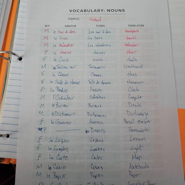 Italian Language Learning Notebook Study Journal, Printable Pdf/ipad ...