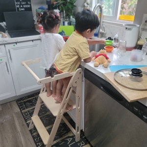 Collapsible Kitchen Stool for Cooking With Kids, Slim Folding Bathroom ...