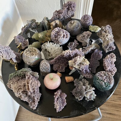 Vintage 6 1800s Antique Corbin Glass Doornob and Rusted Steel Keyhole ...