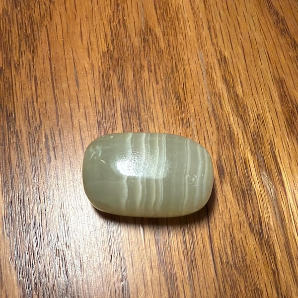 Green Onyx Tumbled Stones | Banded Green Onyx Pocket Stones - Etsy