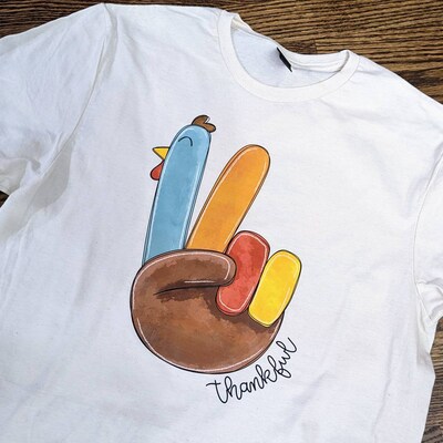 2 Files, Peace Sign Turkey PNG File, Thanksgiving Sublimation File - Etsy