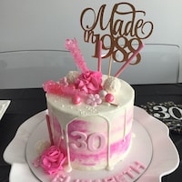 Made in 1988 Cake Topper, Birthday Cake Topper, Birth Year Cake Topper ...