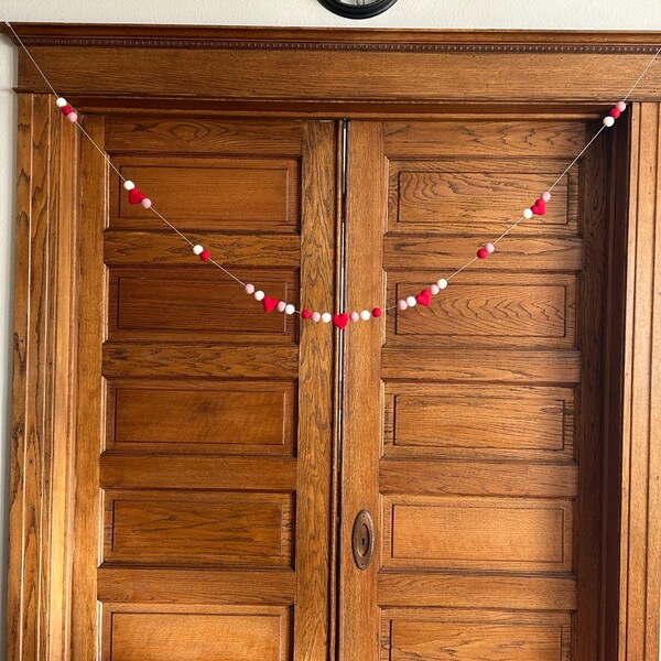 Fourth July American Flag Garland 1 Felt Balls Red, Royal Blue, White ...