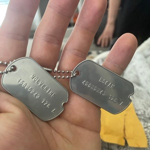 Logan wolverine Stainless Steel WWII Military Dog Tag Set X-men Movie ...